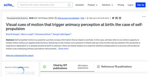Visual Cues Of Motion That Trigger Animacy Perception At Birth The Visual Cues Of Motion That Trigger Animacy Perception At Birth The