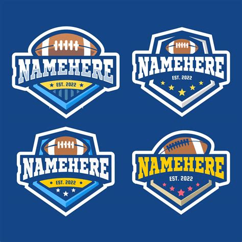 American Football Template Logo Design 17733655 Vector Art At Vecteezy