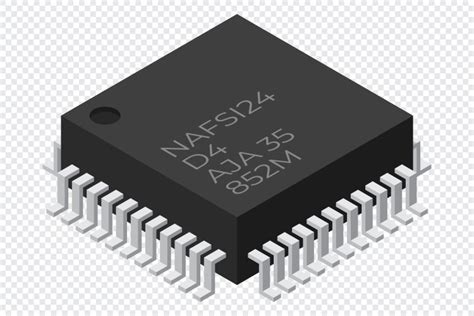 Microchip Computer Electronic Component Royalty Free Vector