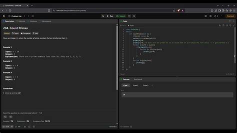 Count Primes Leetcode C Solution Sieve Of Eratosthenes Approach