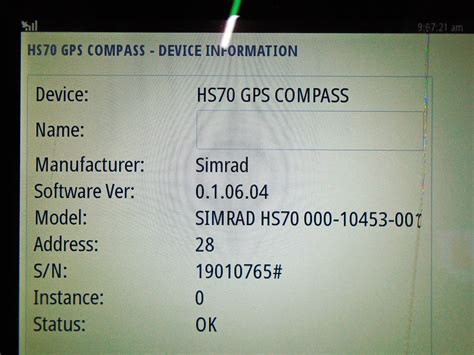 Simrad Hs70 Gps Satellite Compass Nmea2k Drop Cable Pole Mount