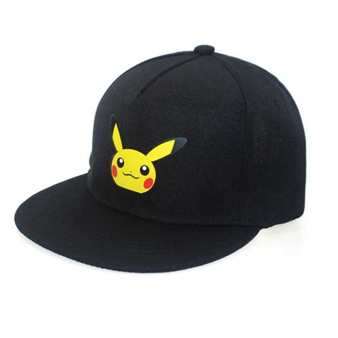 Gorra Pokémon Pikachu Negra Hiphop Pokemonmerches