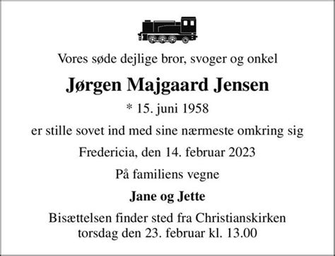 Jørgen Majgaard Jensen Dødsannoncer I Danmark