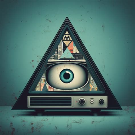 Ai Illustration Of A Conspiracy Theory Triangular Structure With An Eye