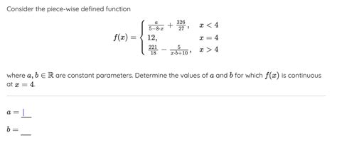 Solved Consider The Piece Wise Defined Function A 326 27 X