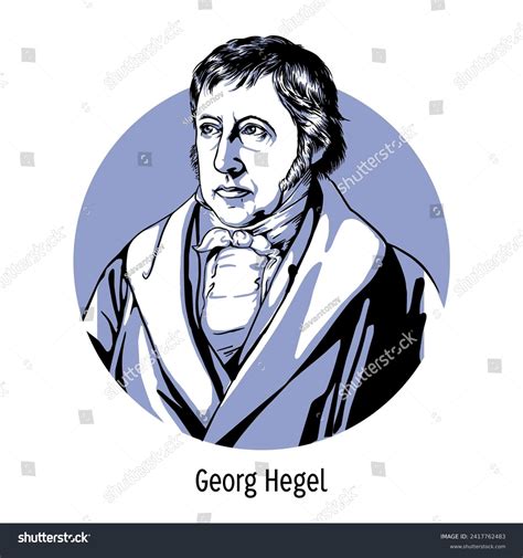 Georg Hegel German Philosopher He Considered Stock Vector Royalty Free