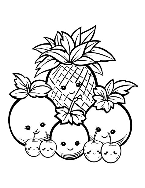 40 Fruit Coloring Pages Free Printable Sheets Fruit Coloring Pages