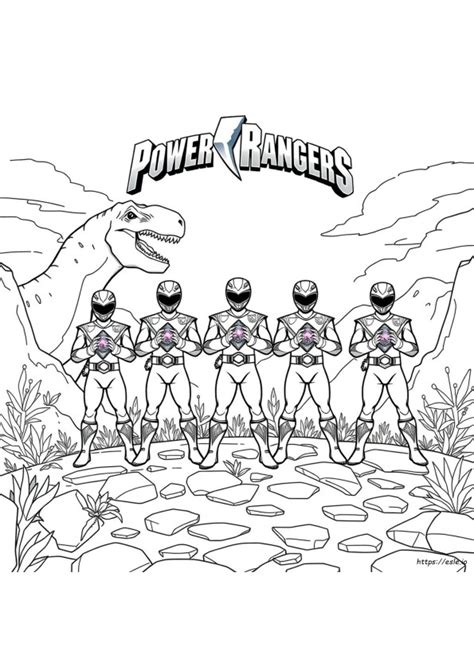 Power Rangers Dino Charge Energems Gambar Mewarnai