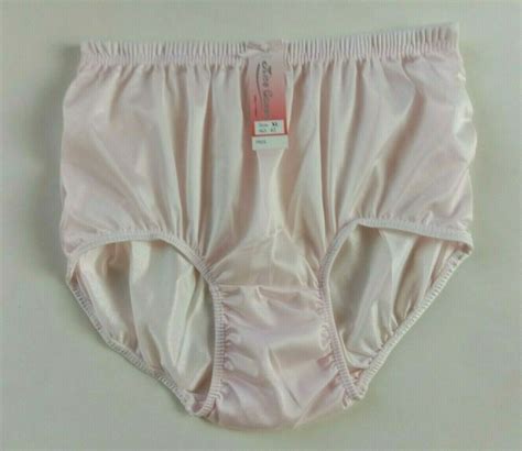X6 Vintage Women Panties Soft Nylon Satin Hi Briefs Knickers Underwear