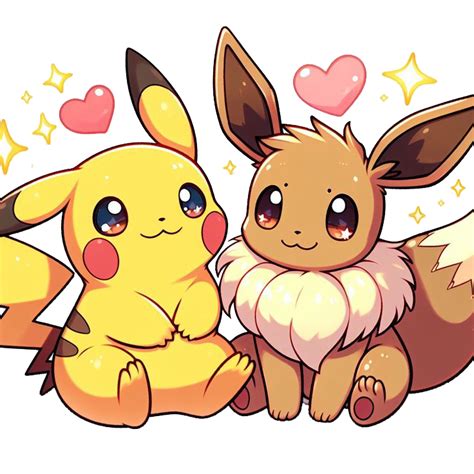 Pikachu Y Eevee By Himawarinamikaze On Deviantart