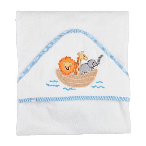 Mud Pie Noahs Ark Applique Hooded Towel Smyth Jewelers