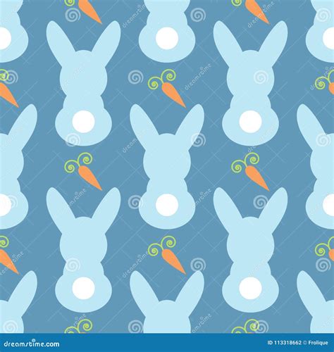 Blue Easter Seamless Pattern Stock Illustration Illustration Of Easter Paper 113318662