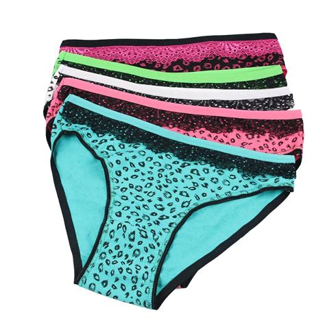 3pieces Set Women Briefs Leopard Print Panties Lace Cotton Briefs
