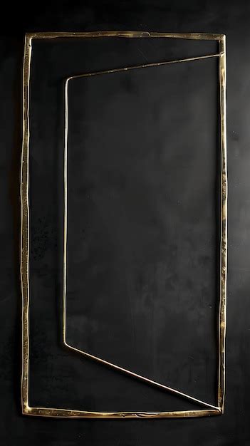 Premium Photo Mid Century Modern Brass Frame With Organic Shapes