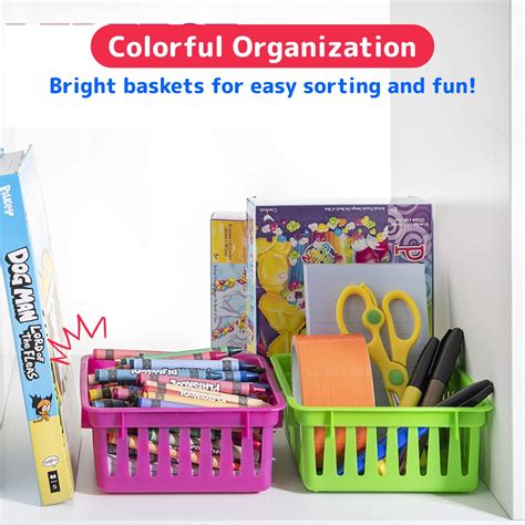 Prextex Classroom Storage Baskets Crayon And Pencil Container Organization