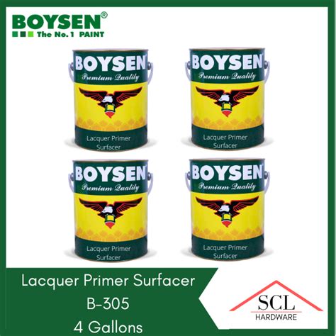 Boysen Lacquer Primer Surfacer White B 305 Box Of 4 Gallons Shopee
