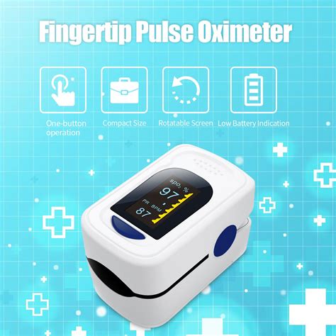 Digital Fingertip Pulse Oximeter Oled Display Bloo Grandado