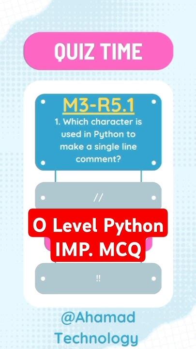 O Level M3r5 Python Imp Mcq Questions 2025 Olevelcourse
