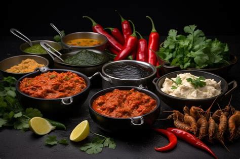 Premium Photo Blackened Banquet Buffet Food On Black Background Photo