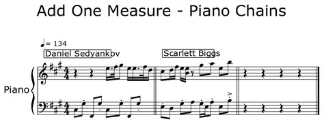 Add One Measure Piano Chains Sheet Music For Piano