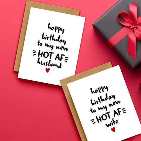 Happy Birthday Card For Wife Hot Af And Flirty Card Footnotes Paper