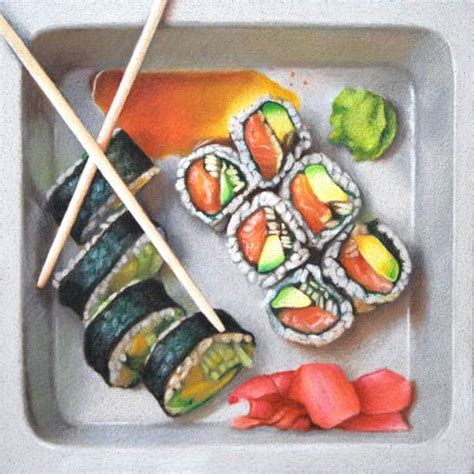 Realistic Sushi Drawing