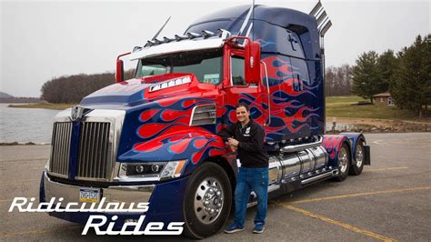 Worlds First Fan Built Optimus Prime Ridiculous Rides Youtube