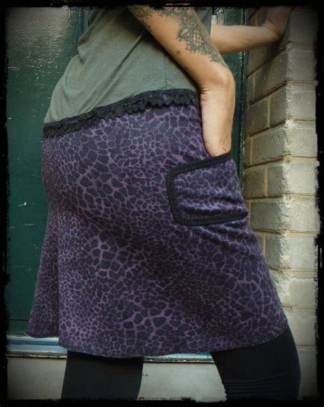 Jupe Droite Violette Leopard Jupe Ciolette Jupe à Poche Etsy 日本