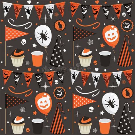Halloween Party Pattern Stock Vector Illustration Of Vector 26479045