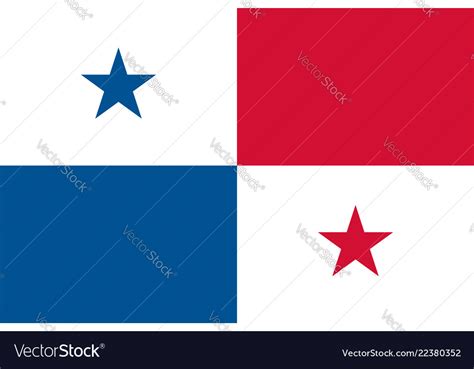 Flag Of Panama In National Colors Royalty Free Vector Image