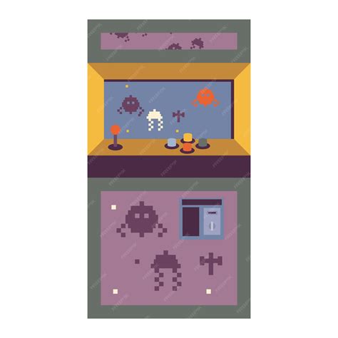 Premium Vector Arcade Game Machine Vector Cartoon Illustration Isolated On A White Background