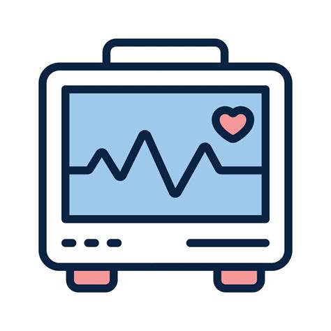 An Amazing Icon Of An Ecg Machine Measuring Heart Rate Cardiac Health