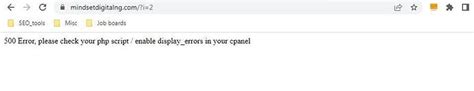 500 Error Please Check Your Php Script Enable Displayerrors In Your
