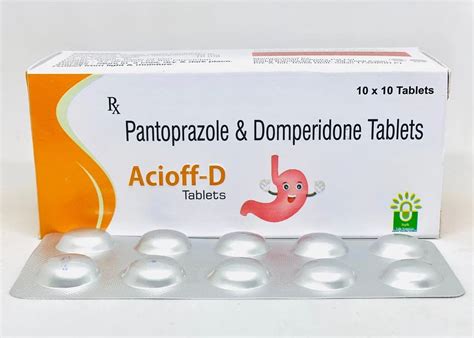 Acioff D Pantoprazole 40mg Domperidone 10mg Tab At ₹ 850box