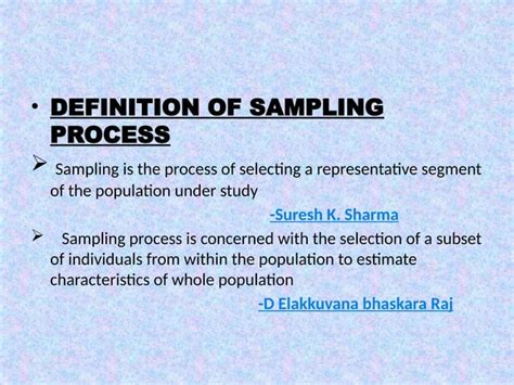 Sampling Processing Nursing Research Ppt