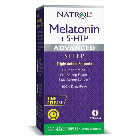 Natrol Advanced Sleep Melatonin Plus 5 Htp 60 Tablets Vitacost