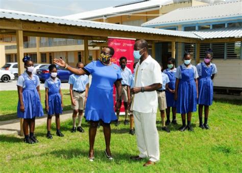 Firstcaribbean Rewards Reynold Weekes Pupils Barbados Today