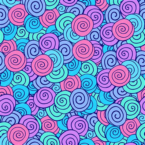 Premium Vector Doodle Seamless Pattern Of Circle Doodle Pattern