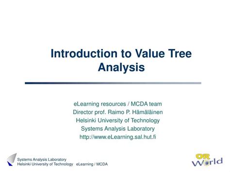 Ppt Introduction To Value Tree Analysis Powerpoint Presentation Free Download Id 378772