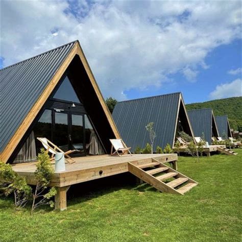 Prefab Homes Modular House Luxury Vacation Prefabricated Triangle Glass