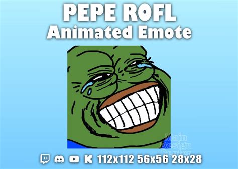 Pepe Rofl · Meme Animated Emote ·  Chat Emoticon · Twitch Discord