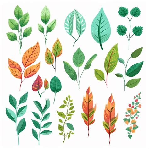 Premium Ai Image Leaf Set