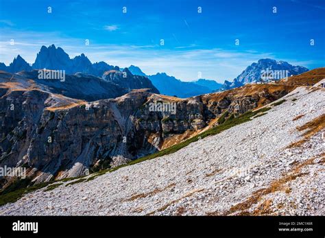 Dream Panorama On The Dolomites Park Of The Three Peaks Of Lavaredo