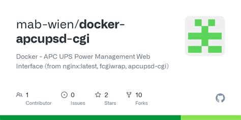github mab wien docker apcupsd cgi docker apc ups power management