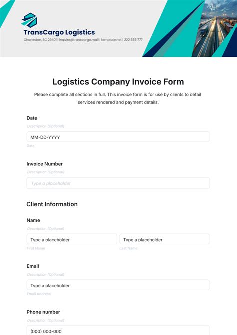 Free Logistics Company Templates To Edit Online
