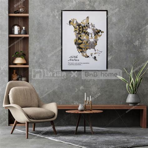 รูปภาพแคนวาส Map North America Kassa Home รุ่น Xcc217984t ขนาด 45 X 25