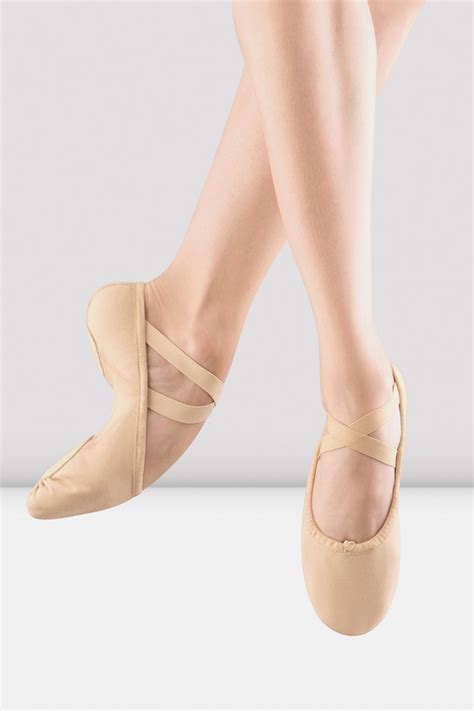 Ladies Proflex Canvas Ballet Shoes Light Sand Bloch Dance Uk