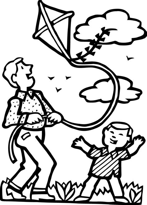 Kite Coloring Page Printable