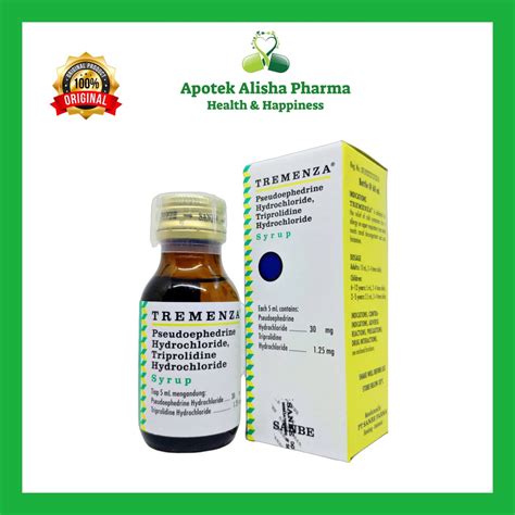 Jual Tremenza Sirup 60ml Obat Pilek Flu Hidung Tersumbat Meler Yang