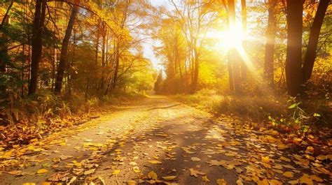 Free Autumn Pathway Sunshine Image Autumn Sunshine Pathway Download At Stockcake